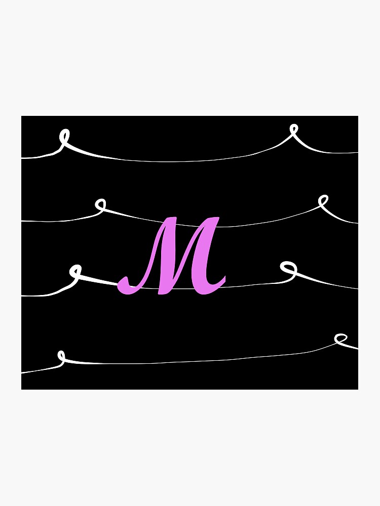 "M Initial " Sticker for Sale by sunshinecreator | Redbubble