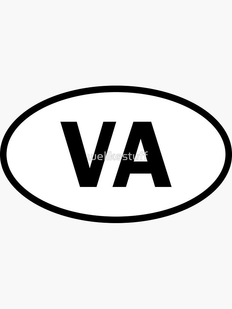 "Virginia - VA - oval sticker and more" Sticker for Sale by welikestuff ...