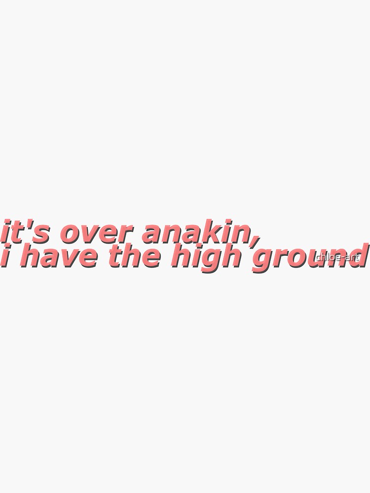 "High Ground Text" Sticker for Sale by chloe-art | Redbubble