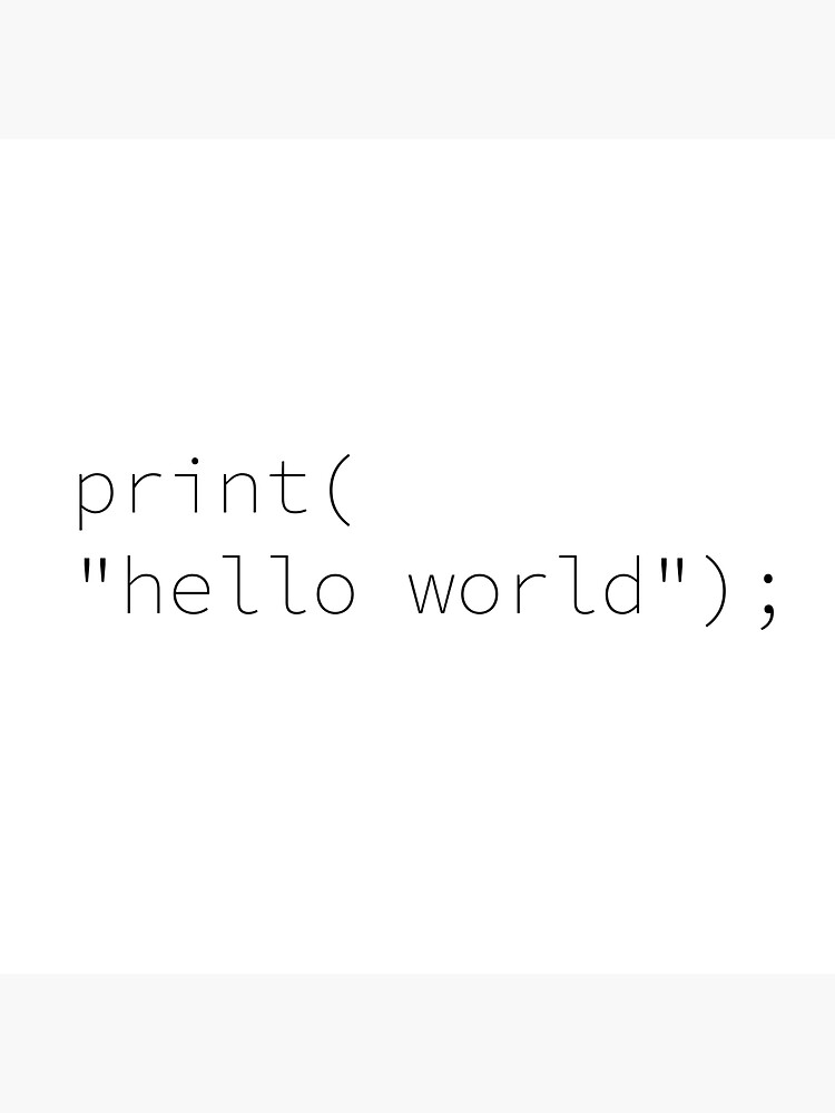 "Programming Hello World Text Coding" Sticker for Sale by itemio ...