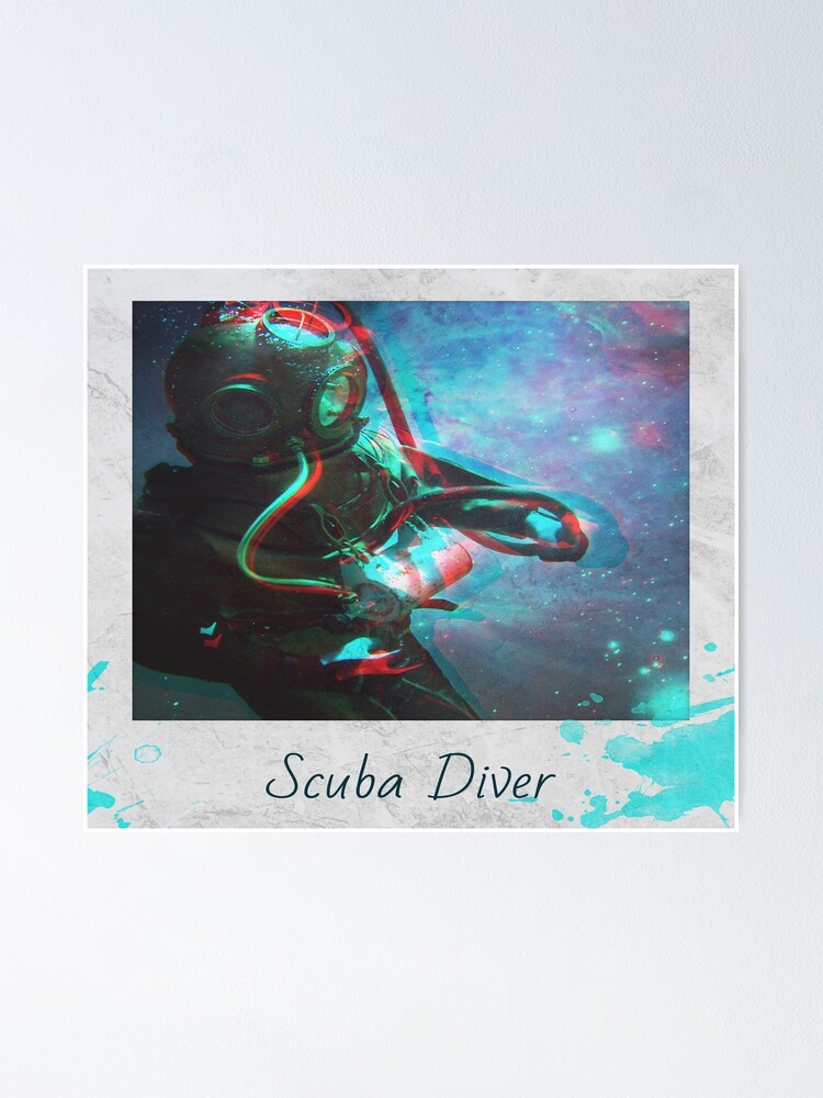 "Scuba Diver" Poster by Elfyau | Redbubble