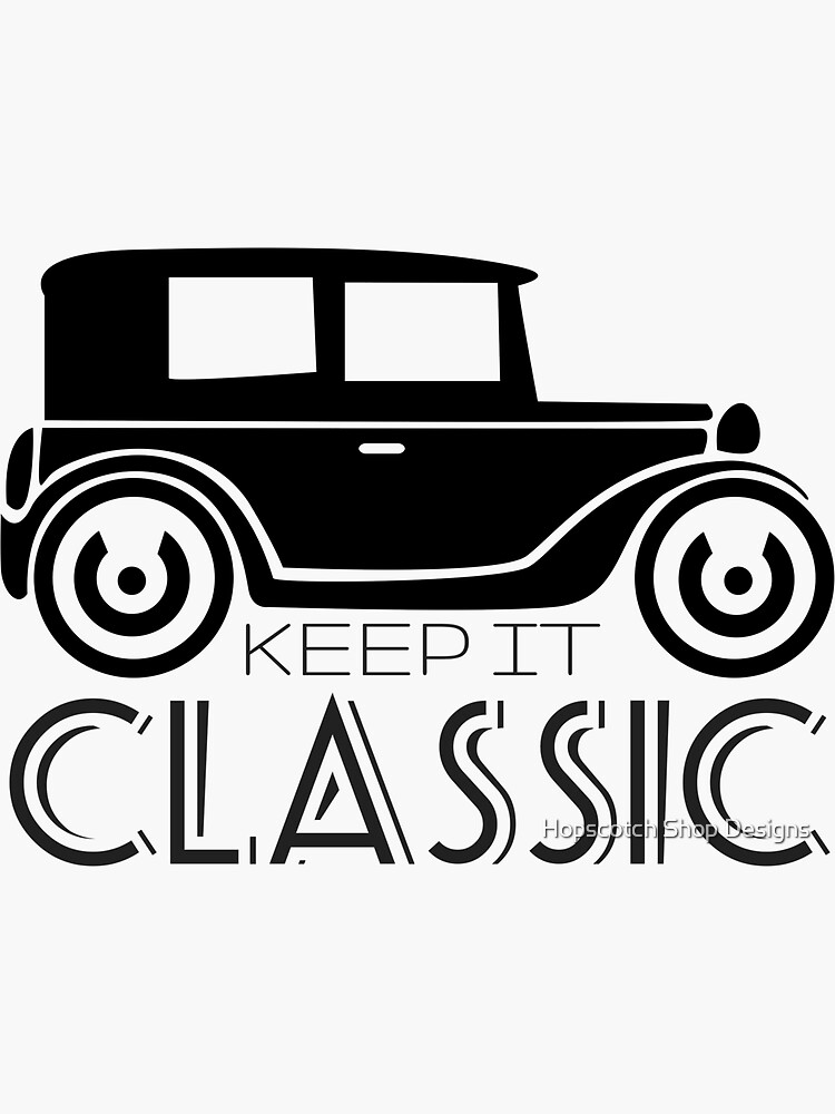 "Classy Classic Car Design" Sticker for Sale by dfitts | Redbubble