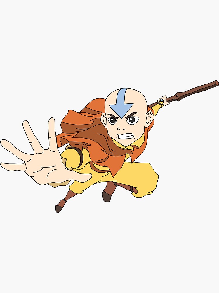 "Flying Aang Avatar" Sticker for Sale by doodlesbylinds1 | Redbubble