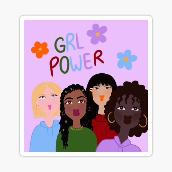 "Girl Power " Sticker by xtinadraws | Redbubble
