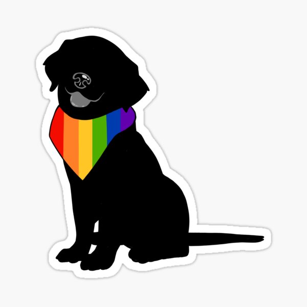 "Gay Pride Dog" Sticker for Sale by gemified | Redbubble