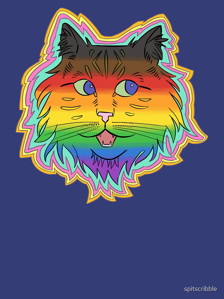 Lgbt Pride Cat Gay Flag T Shirt By Spitscribble Redbubble