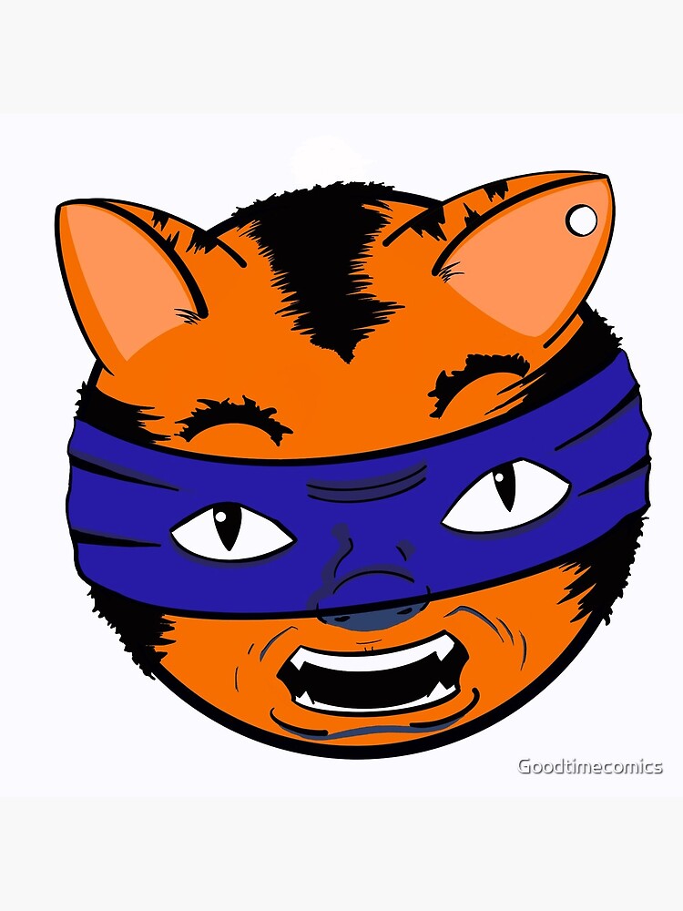 "Mutant ninja tiger face emoji" Art Print by Goodtimecomics | Redbubble