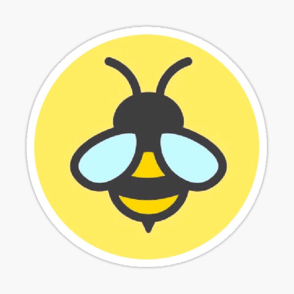 "Simple yellow bee art" Sticker by makenacrafts | Redbubble