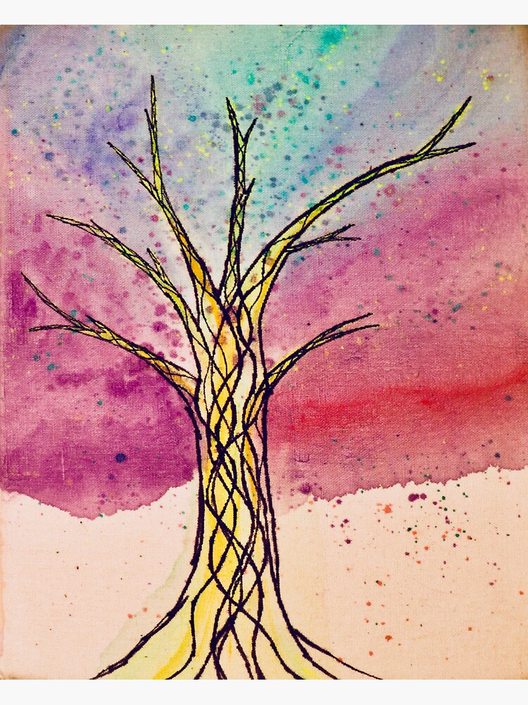 "Paint Splatter Tree" Sticker for Sale by scatcatkat | Redbubble