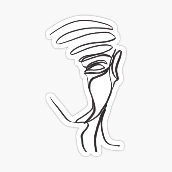 "Simple one line " Sticker by LesiArt | Redbubble