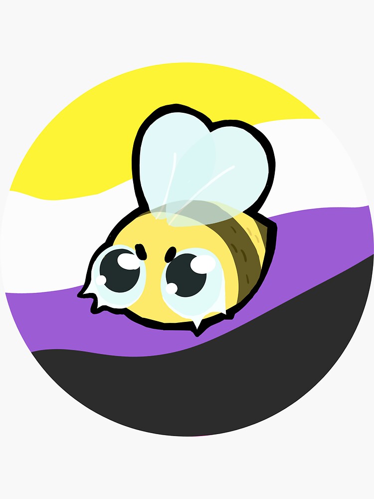 "Nonbinary Pride Bee" Sticker for Sale by DanteGonzalez | Redbubble