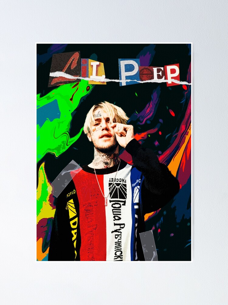Lil Peep Paper Poster By Misguidedtaffy Redbubble
