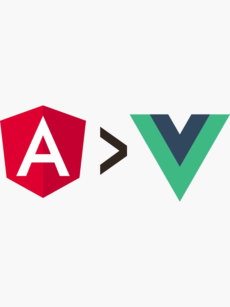 Angular Better Than Vue Js Javascript Frameworks Sticker By Jeangel97 Redbubble