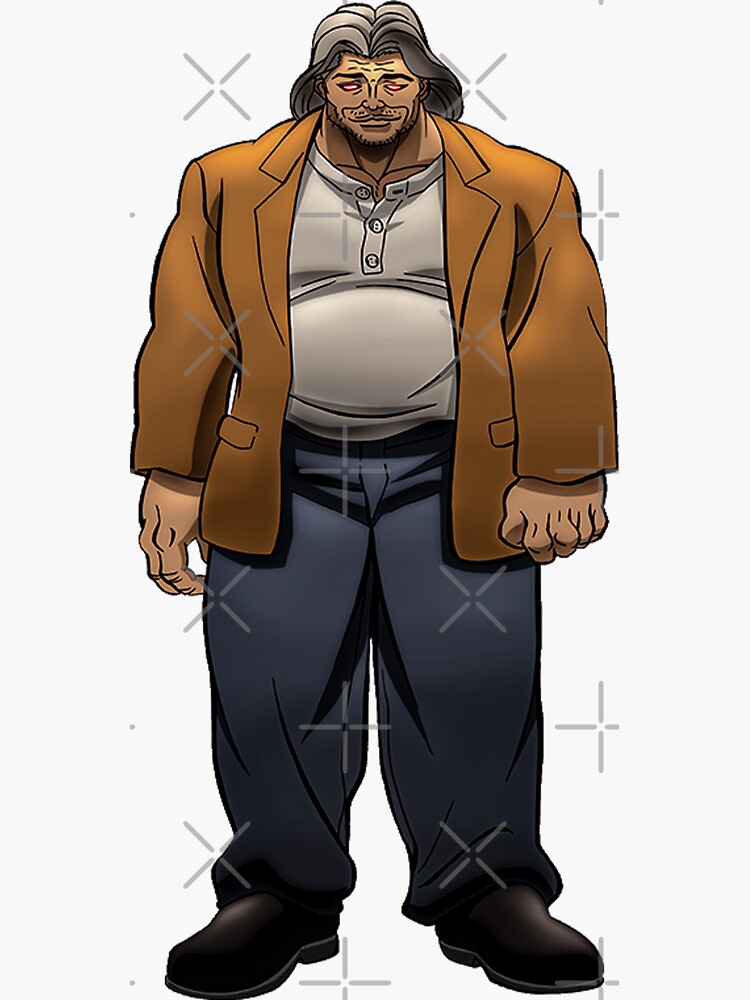 "Izou Motobe Baki the grappler sticker" Sticker for Sale by gitarus ...