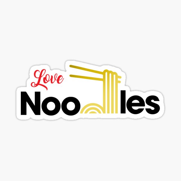 "Love Noodles" Sticker for Sale by CoolNames | Redbubble
