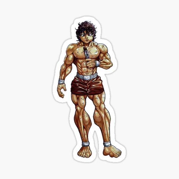 "Baki Hanma 3 Baki the grappler T-shirt or sticker" Sticker by gitarus ...