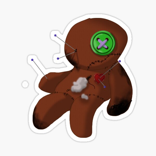"Voodoo doll" Sticker by MLSPatronPrints | Redbubble