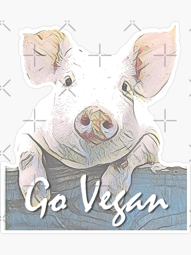 "Go Vegan" Sticker for Sale by Kim Czotter | Redbubble