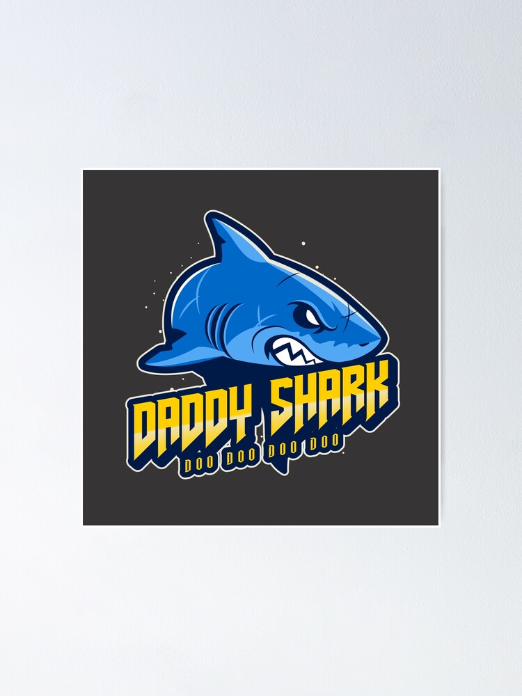 "Angry Daddy Shark " Poster by MaskAllure | Redbubble
