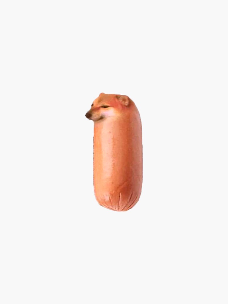 "cheems sausage sticker" Sticker for Sale by yeralrmrz | Redbubble
