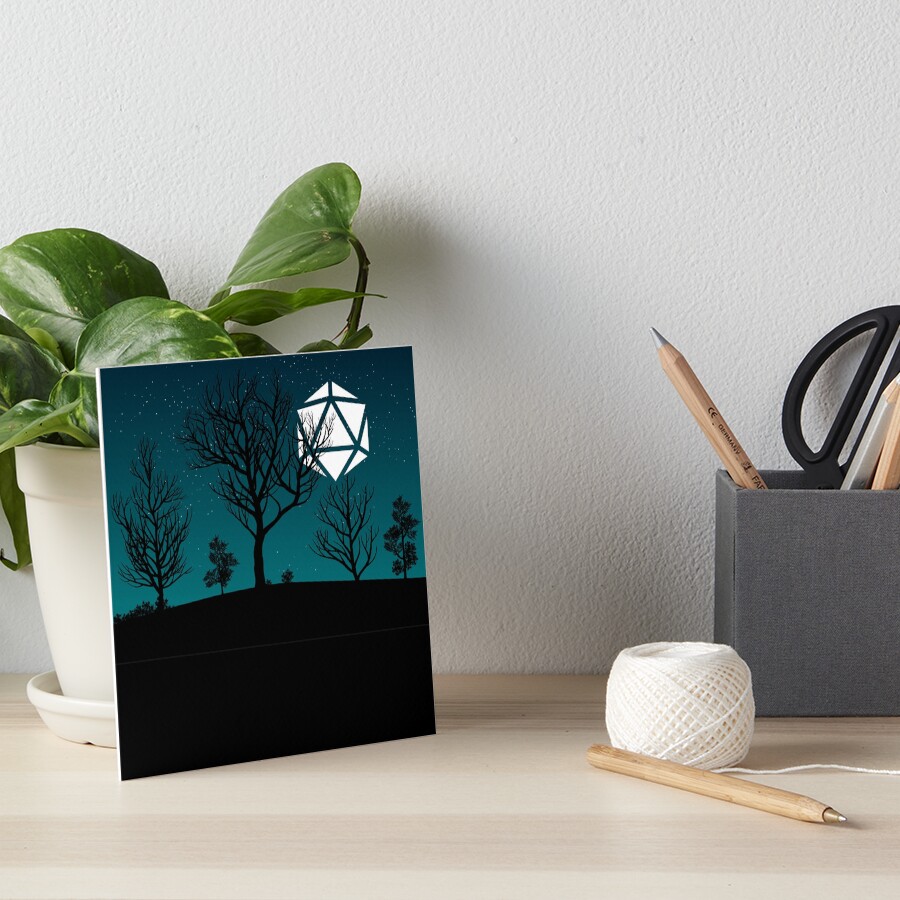 "Scary Night Dead Trees D20 Dice Moon Tabletop RPG Maps and Landscapes ...