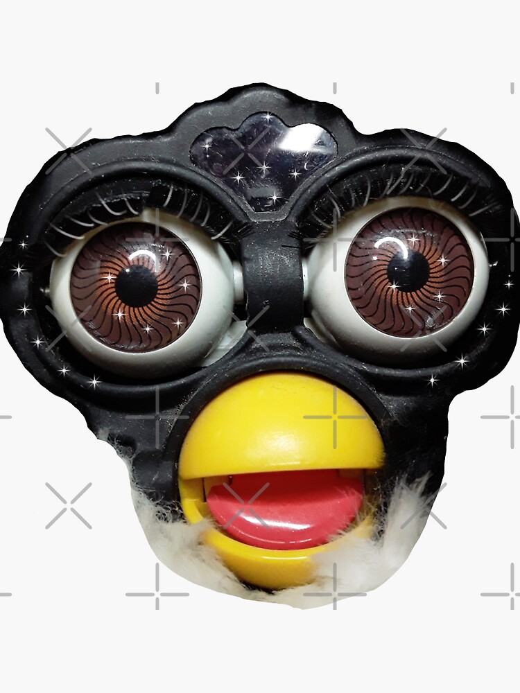 "Furby face" Sticker for Sale by Kpiggy | Redbubble