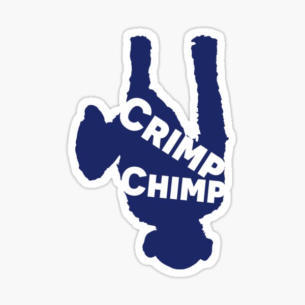 "Crimp Chimp - Navy" Sticker for Sale by AtomicDucky | Redbubble