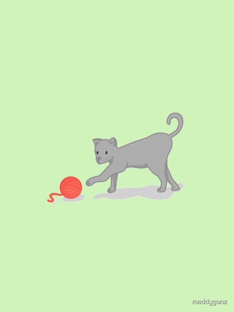 "Cat Chasing String " iPhone Case for Sale by maddygonz | Redbubble