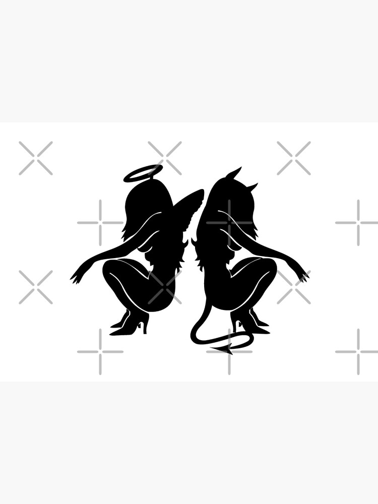 "Devil and Angel Silhouette " Mask by ArtByRavi | Redbubble