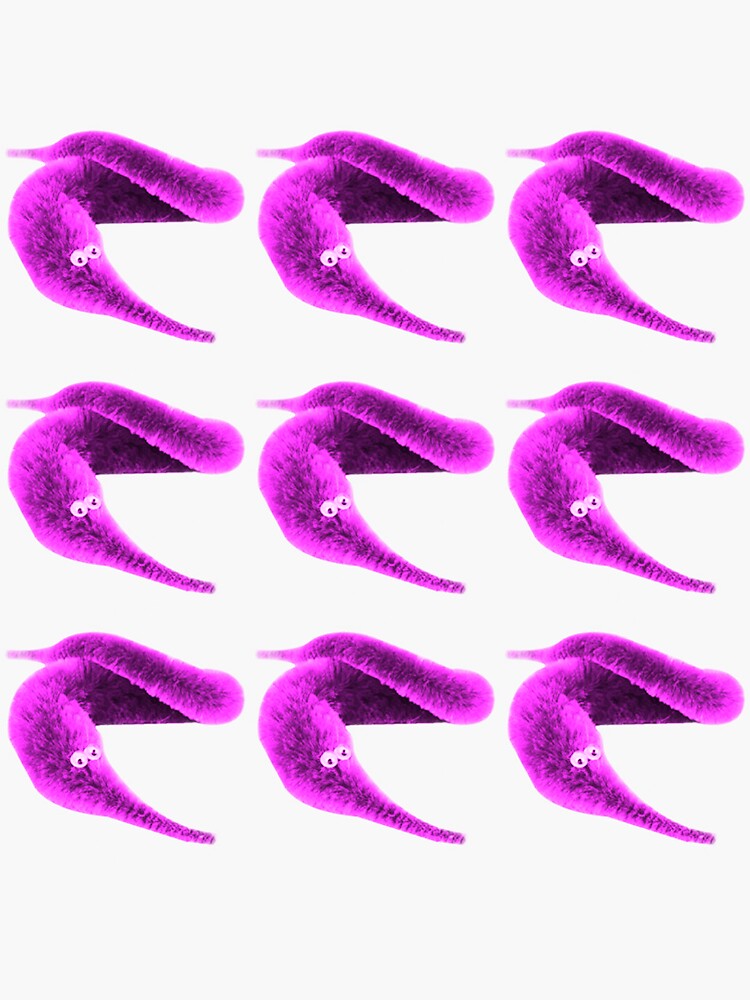 "Fuzzy String Worm Multipack - Pink" Sticker for Sale by ashholms ...