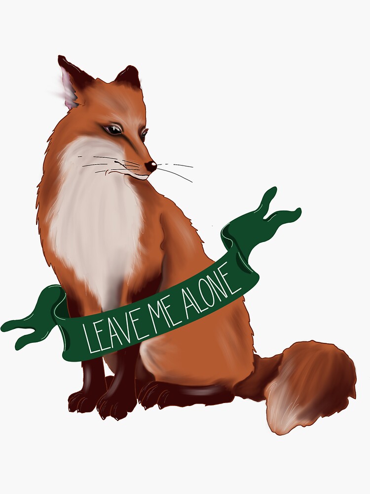 "Socially Anxious Fox" Sticker by AmelieAstralis | Redbubble