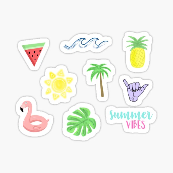 "Summer sticker pack set" Sticker for Sale by Breanaaortizz | Redbubble