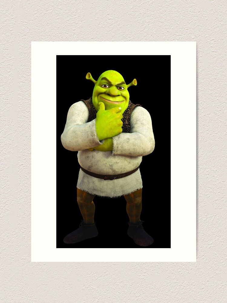 "Shrek thinking" Art Print for Sale by breadlocs | Redbubble