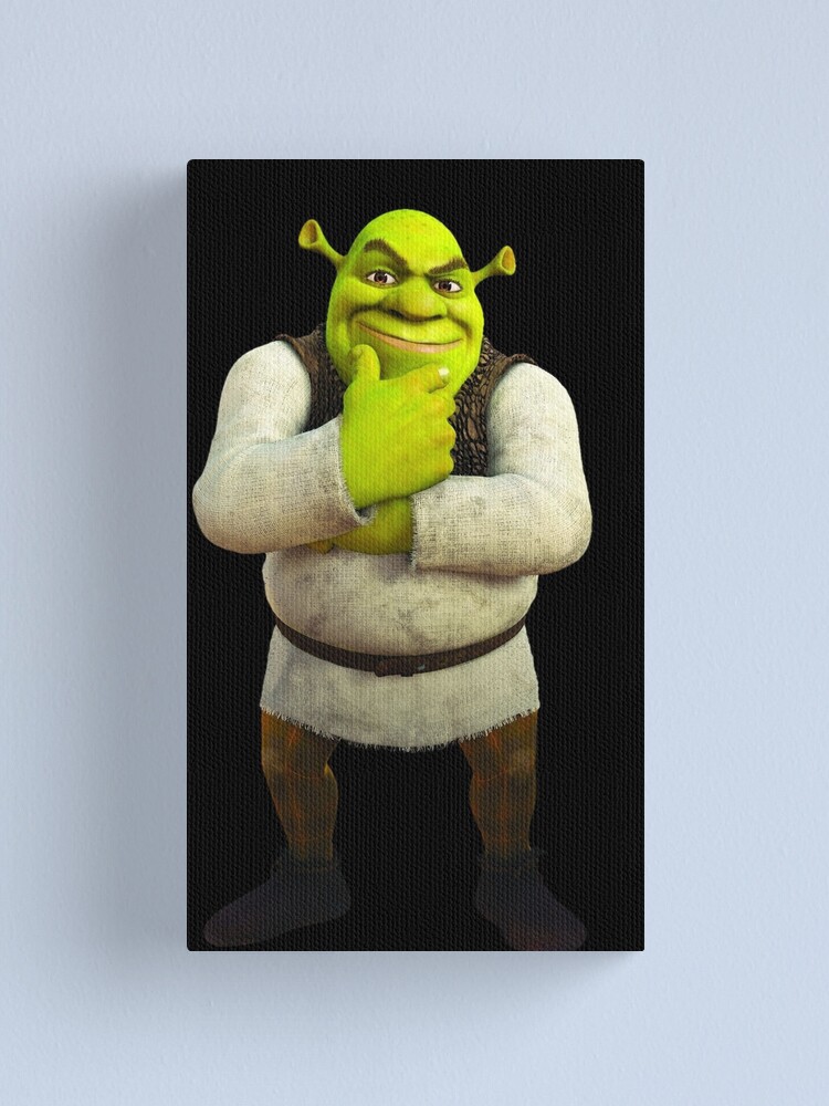 "Shrek thinking" Canvas Print by breadlocs | Redbubble