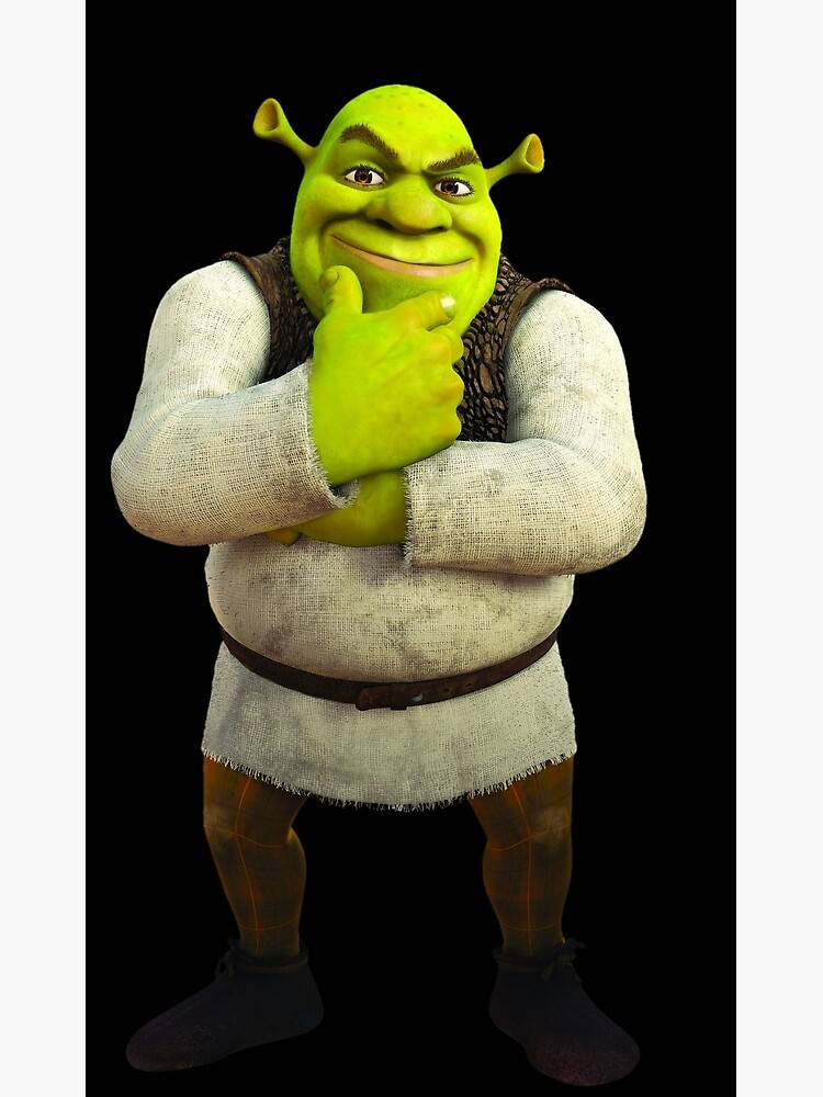 "Shrek thinking" Canvas Print by breadlocs | Redbubble