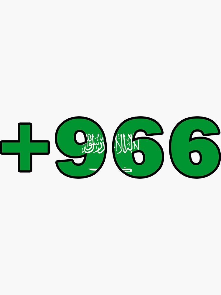 "Saudi Arabia Flag on Country Code in Stylish design" Sticker for Sale ...