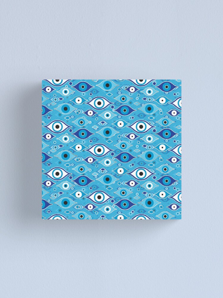 "Greek Mati Mataki - Matiasma Evil Eye pattern" Canvas Print by ...