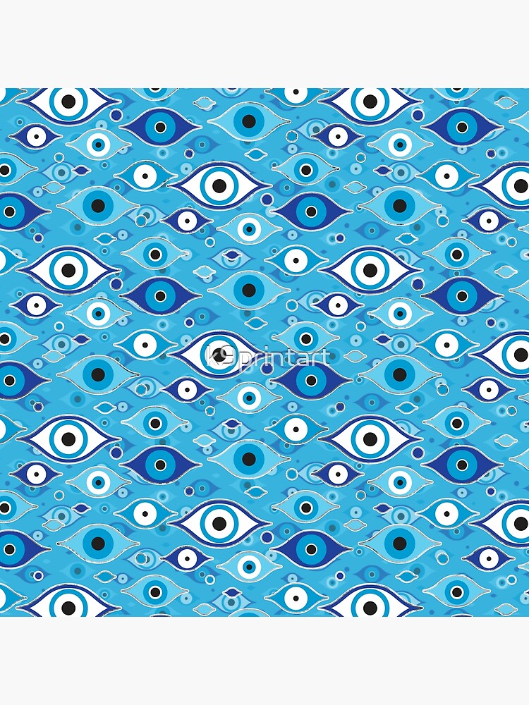 "Greek Mati Mataki - Matiasma Evil Eye pattern" Canvas Print by ...