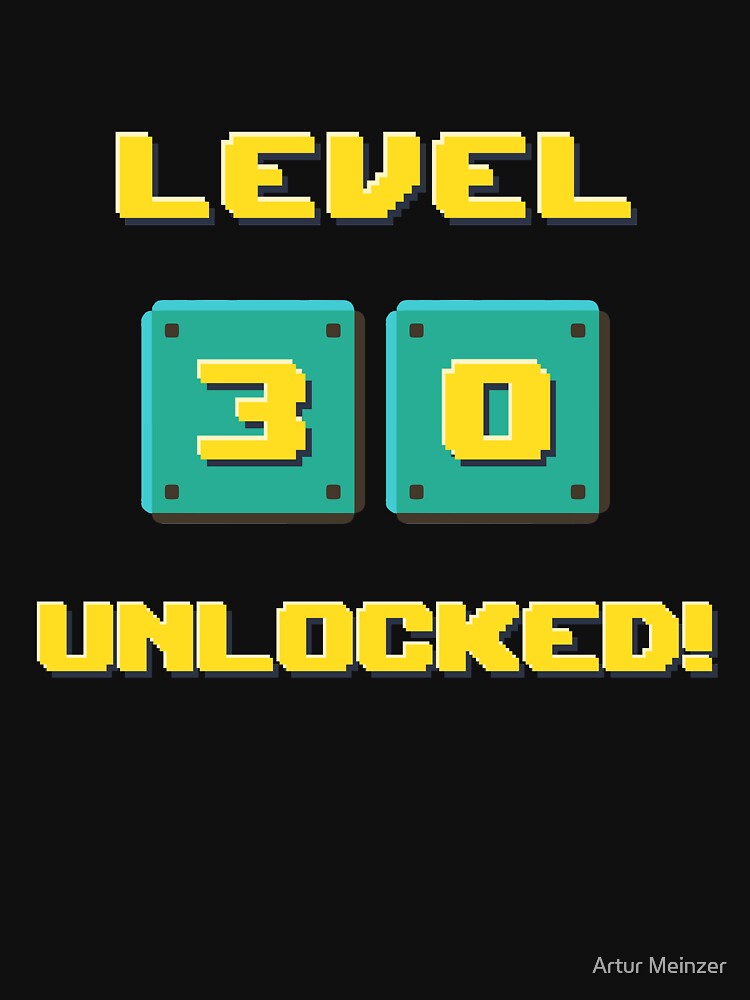 "Men's 30th birthday boy man level 30 years" T-shirt for Sale by ...