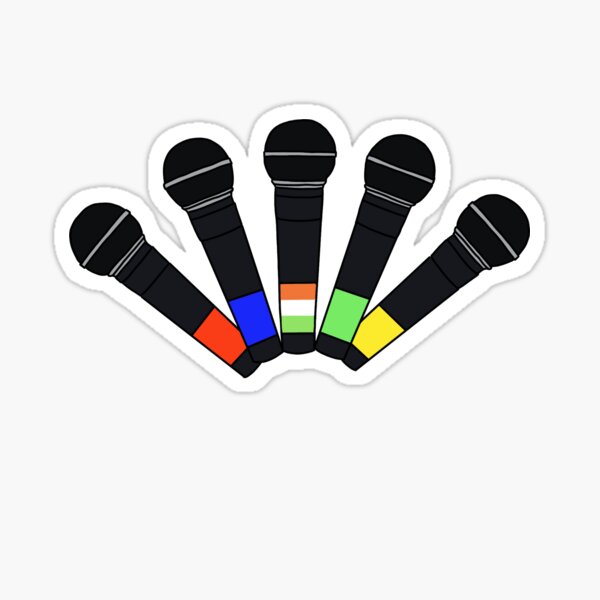 Pegatina «Micrófonos One Direction» de marina110204 | Redbubble