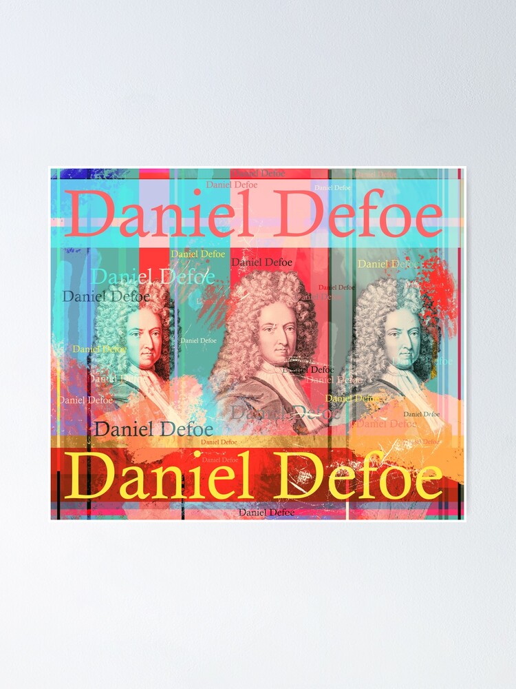 Póster «retrato estético de Daniel Defoe, collage estético del conocido ...