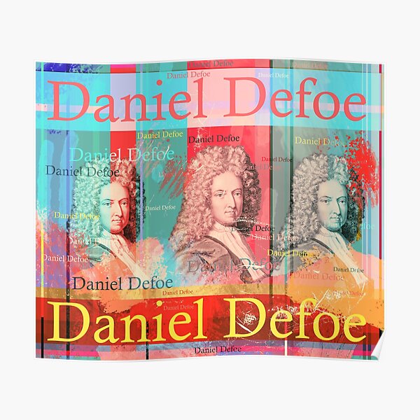 Póster «retrato estético de Daniel Defoe, collage estético del conocido ...