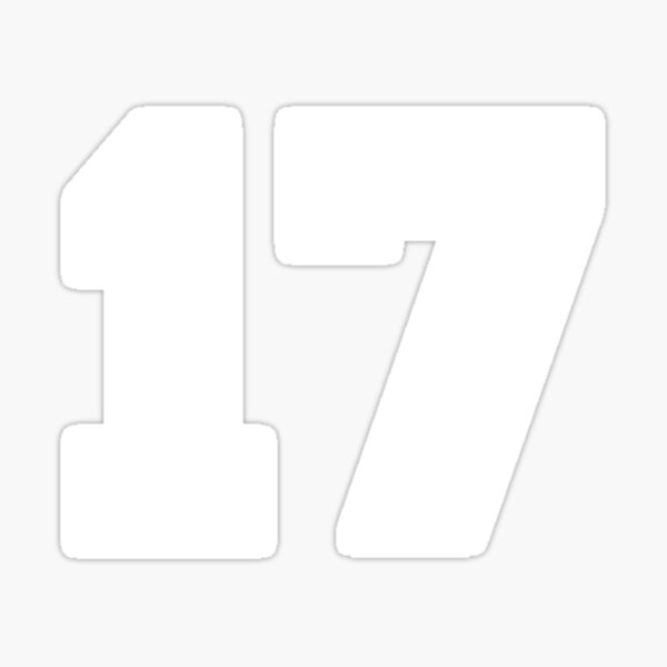 "Number 17 Seventeen" Sticker for Sale by AllWellia | Redbubble