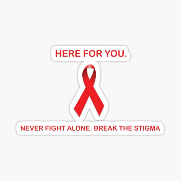 "Break the stigma." Sticker for Sale by Artem-design | Redbubble