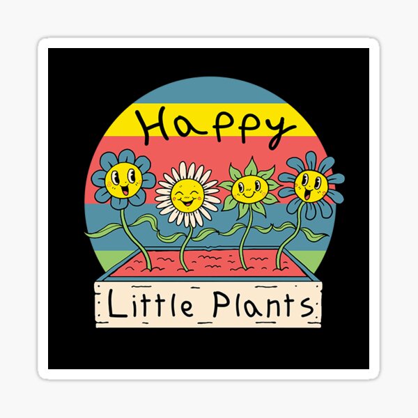 "Happy Little Plants" Sticker for Sale by vincenttrinidad | Redbubble