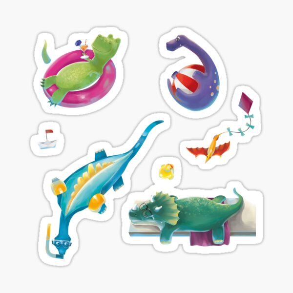 "Dino Swimming in Pool, Dino Pool Party, Summer Dino, Relax Dino, Dino ...