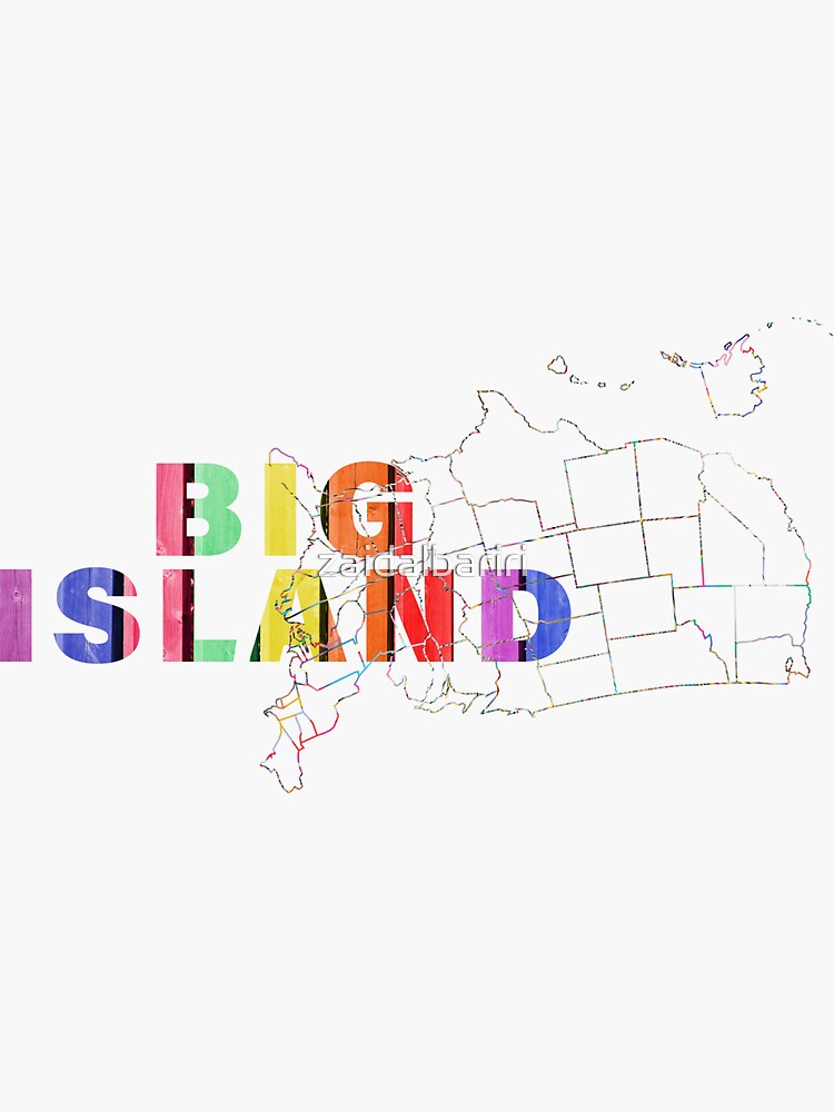"rainbow big island" Sticker for Sale by zaidalbariri | Redbubble