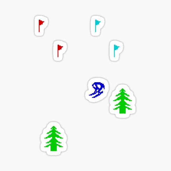 "Horace goes Skiing - Level" Sticker by RetroTrader | Redbubble