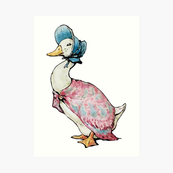 "jemima puddle duck peter rabbit hires vector" Art Print for Sale by ...