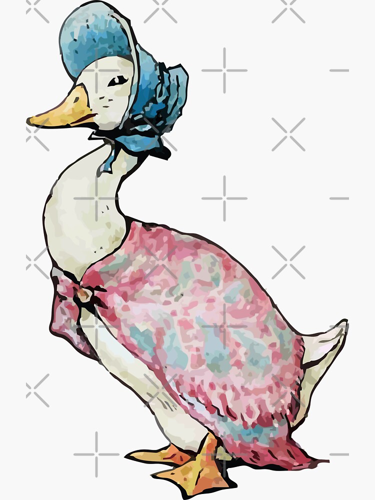 "jemima puddle duck peter rabbit hires vector" Sticker for Sale by ...